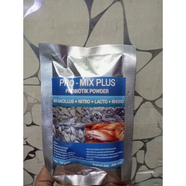 Jual Probiotik Pro mix plus 100 gram / probiotik bioflok / pro mix plus ...