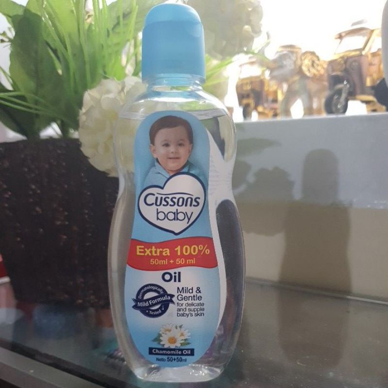 Jual CUSSONS BABY OIL MILD AND GENTLE 50+50ML 100ML | Shopee Indonesia