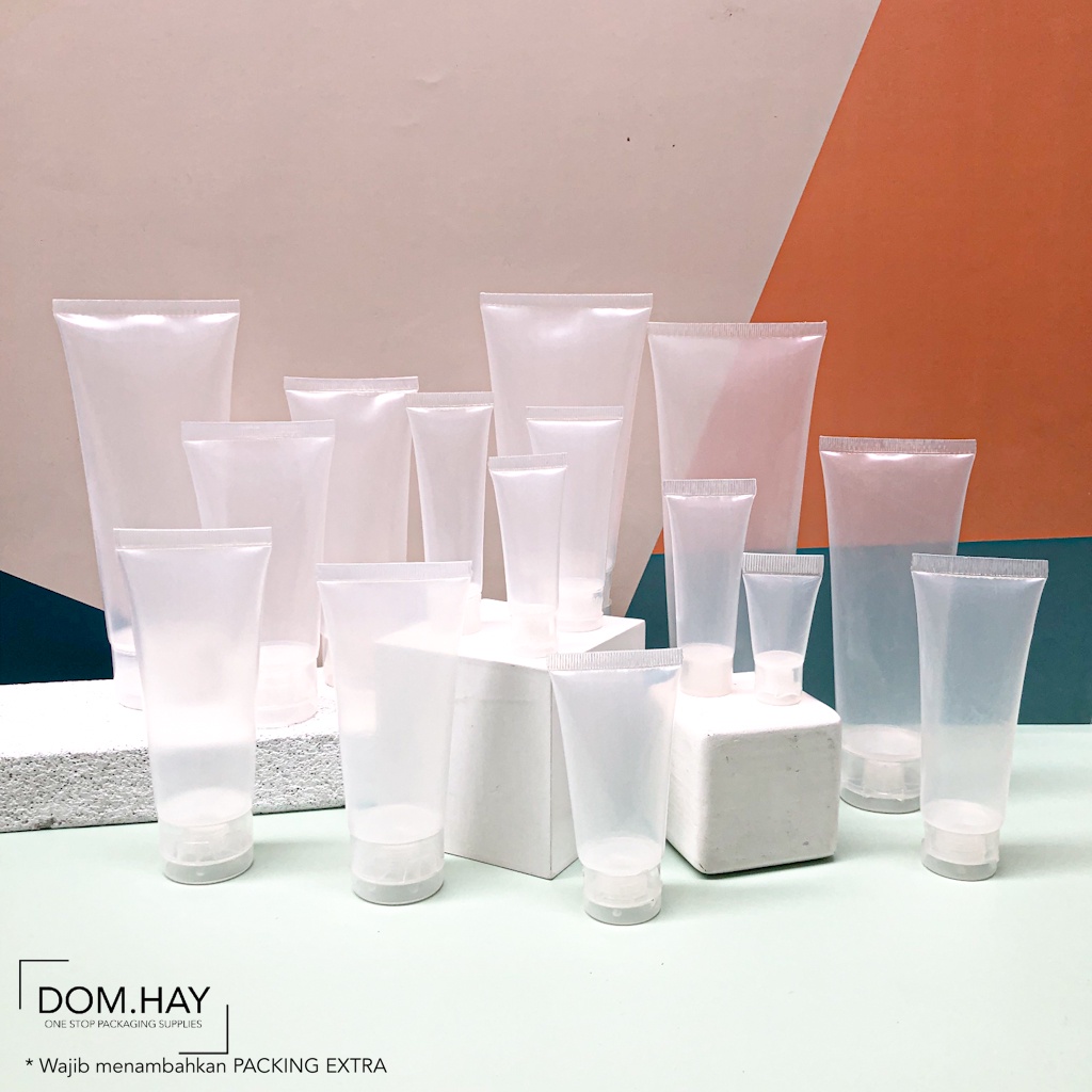 Jual Botol Tube Plastik Clear Packaging Kosmetik Travel Size Lotion Gel ...