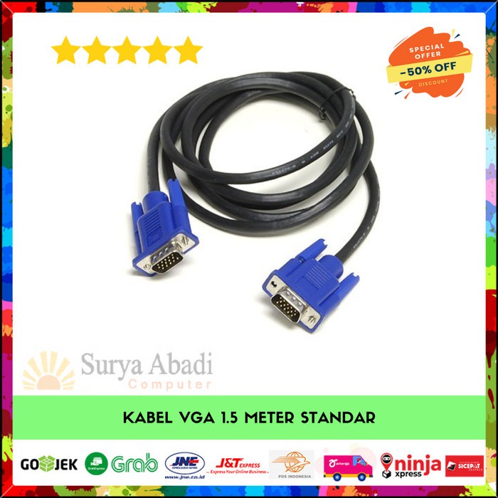 Jual KABEL VGA 1.5 METER STANDAR | Shopee Indonesia