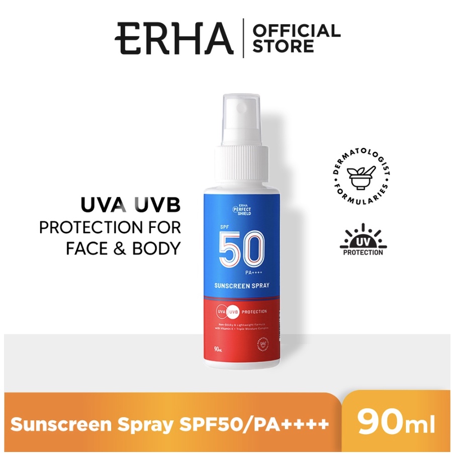 Jual ERHA Perfect Shield Sunscreen Spray SPF 50 - 90ml | Shopee Indonesia