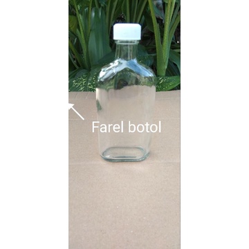 Jual Botol kaca gepeng bening 250ml barang rekondisi | Shopee Indonesia