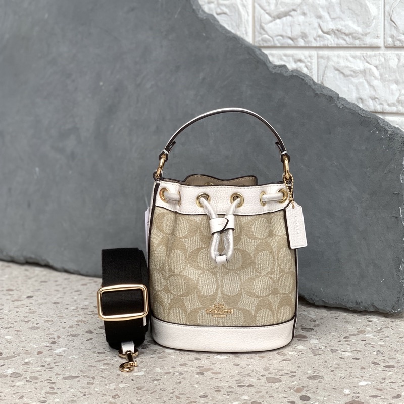 Jual COACH DEMPSEY 15 MINI BUCKET | Shopee Indonesia