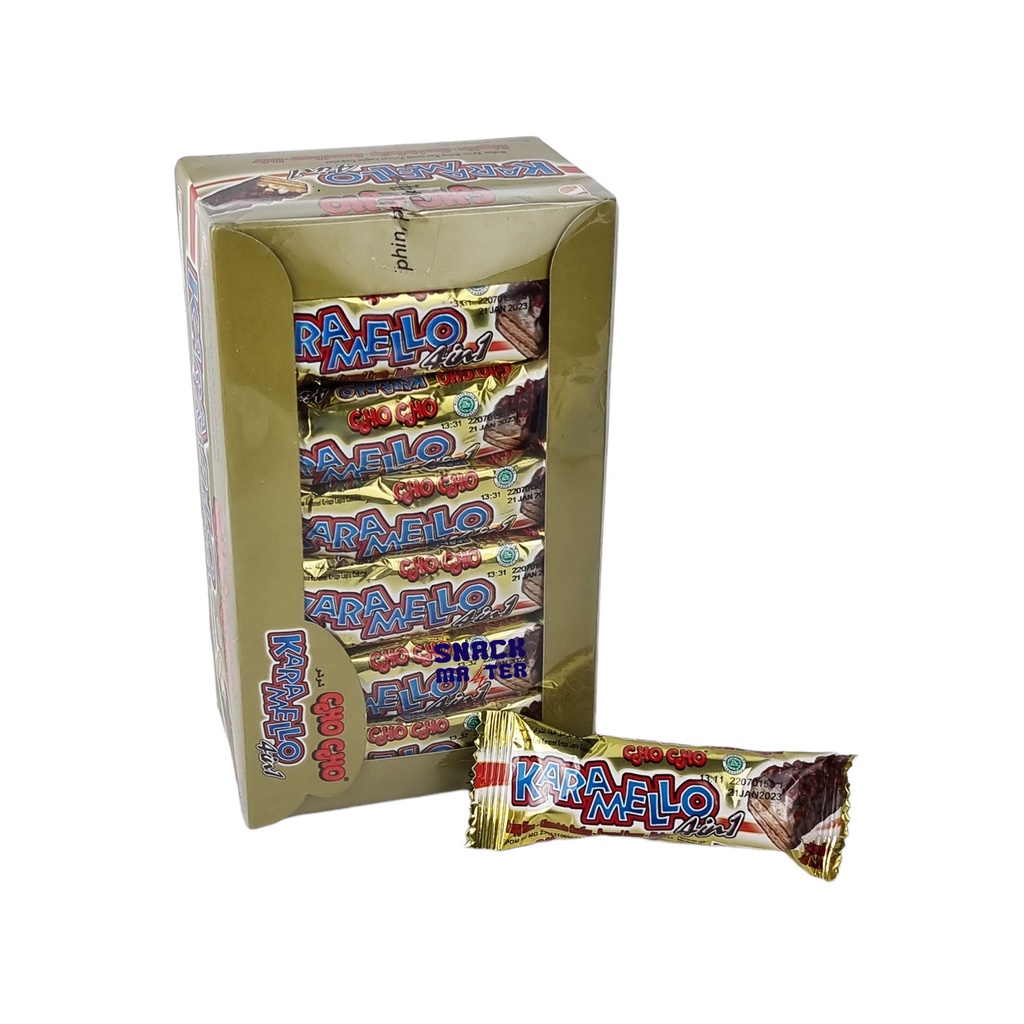 Jual Cokelat ChoCho Karamelo 4in1 BOX - Netto 12 gr x 24bks | Shopee ...
