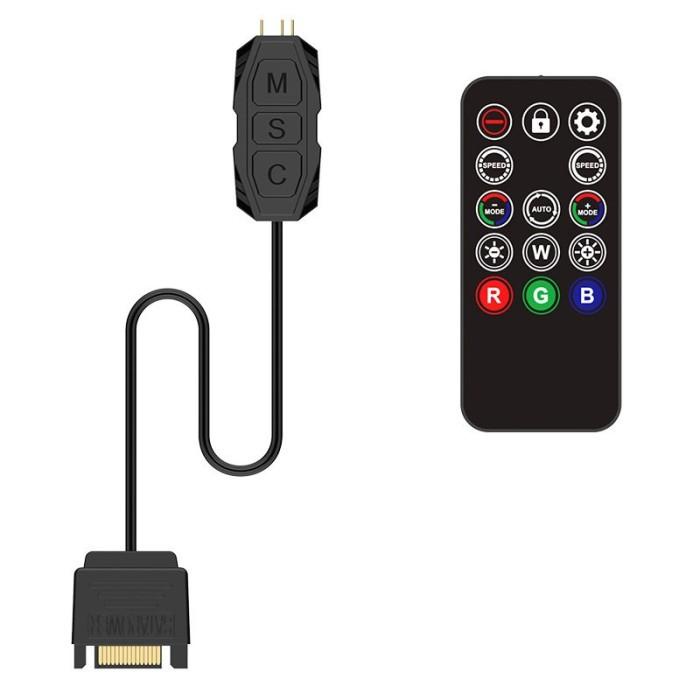 Jual Coolmoon Argb Mini Controller Ar-1 Argb 5V 3Pin To Sata Cable ...