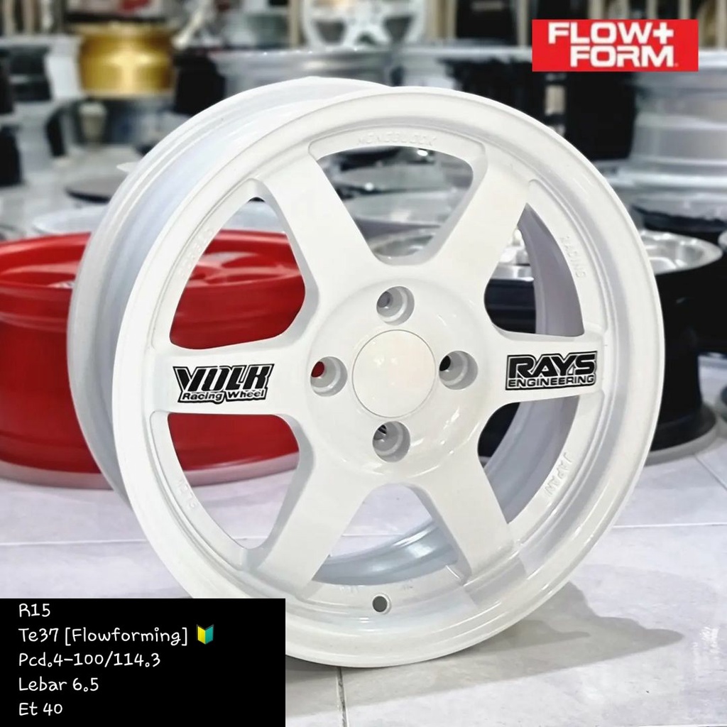 Jual velg rays te37 flow forming ring 15 lebar 6,5 et 40 untuk brio ...