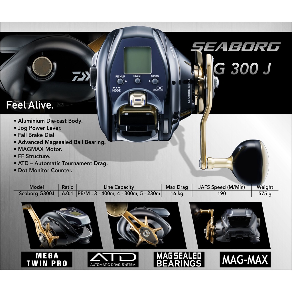 Jual Daiwa Seaborg G300J 2022 | Shopee Indonesia