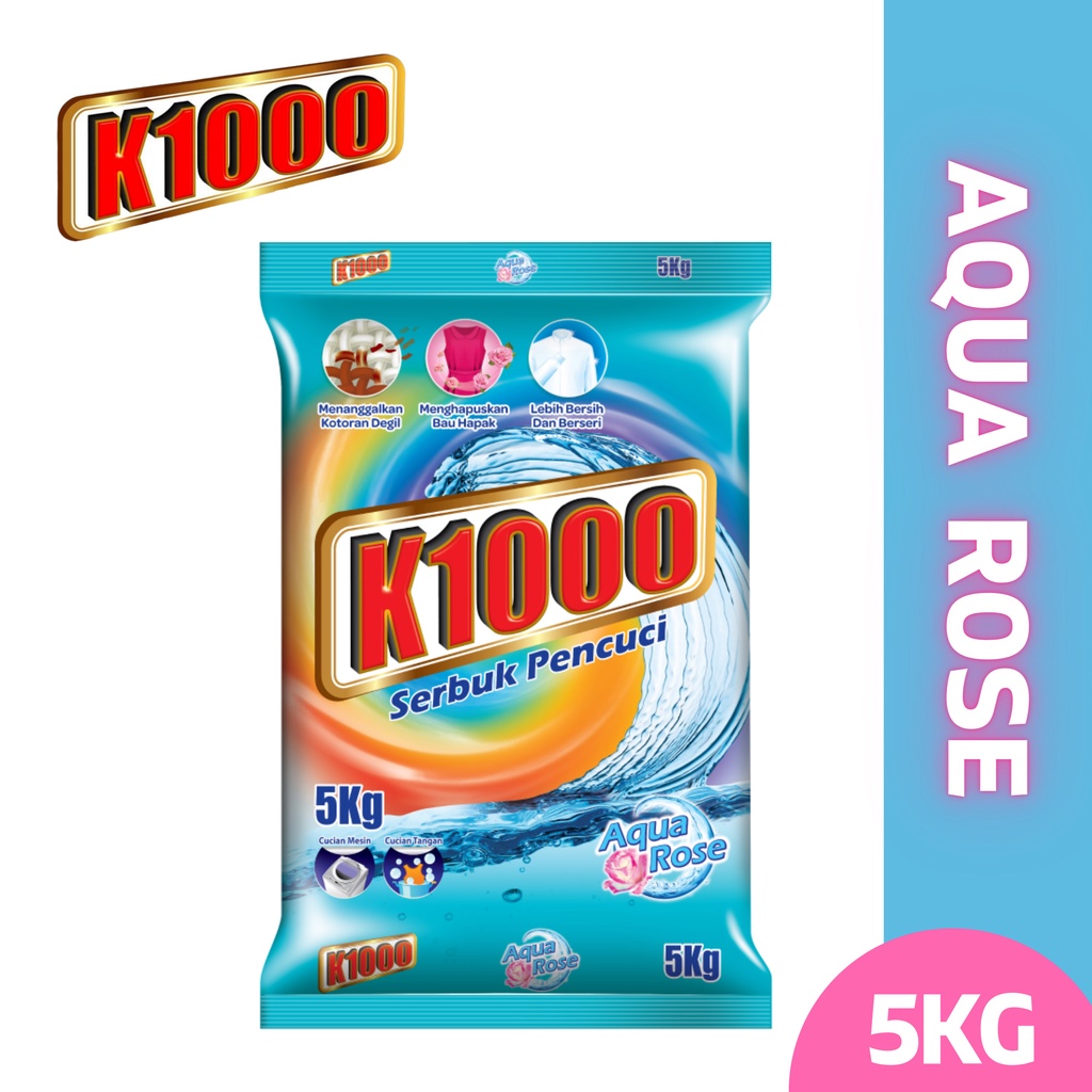 Jual K1000 Serbuk Pencuci, Aqua Rose 5kg | Shopee Indonesia