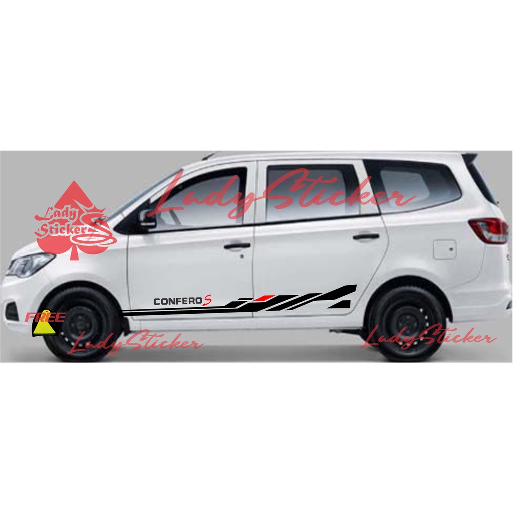 Jual striping sticker mobil confero S cutting sticker mobil wuling ...