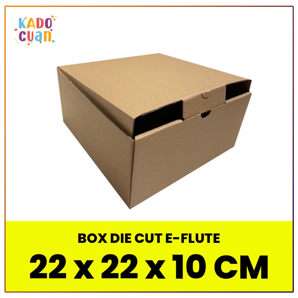 Jual KARDUS 22x22x10 cm / BOX KARTON CORUGATED DIECUT E-FLUTE / KOTAK ...