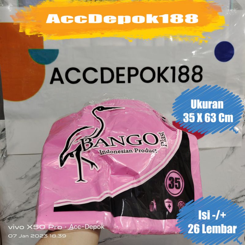 Jual KANTONG PLASTIK KRESEK MEDIS UKURAN 35 MEREK BANGO WARNA KUNING ...