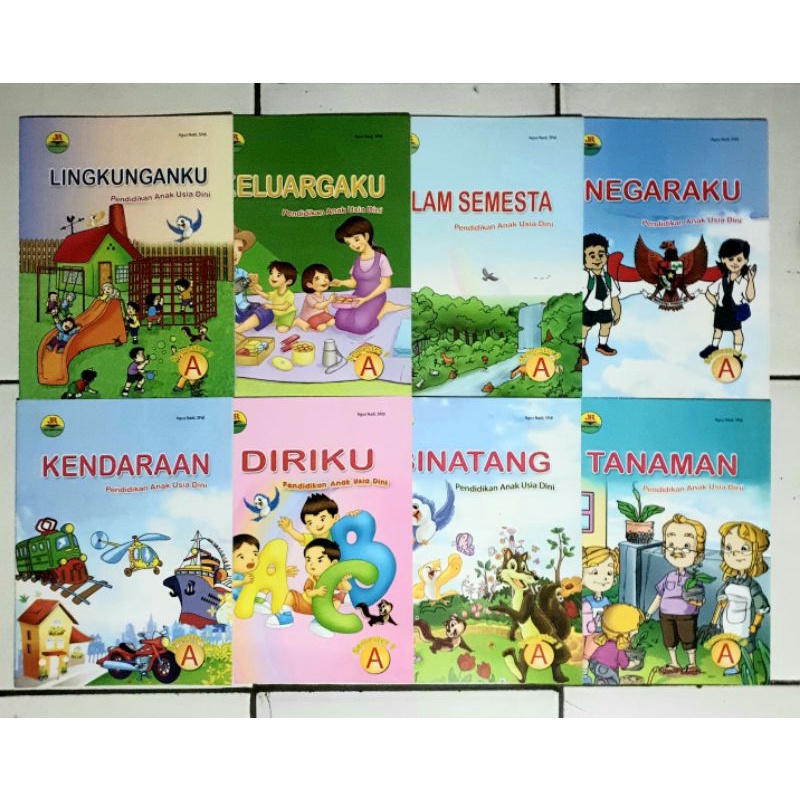 Jual paket buku tema tk paud seri A semester 1 | Shopee Indonesia