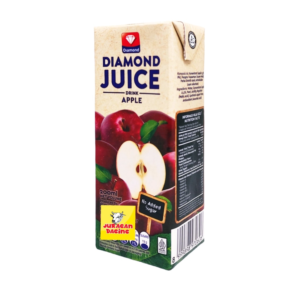 Jual Diamond Juice Apple UHT No added Sugar 200ml | Shopee Indonesia