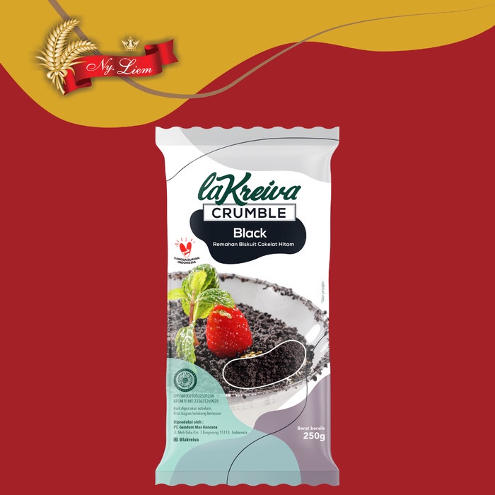 Jual la Kreiva Crumbe Black / Remahan Biskuit Cokelat Hitam 250 gram ...