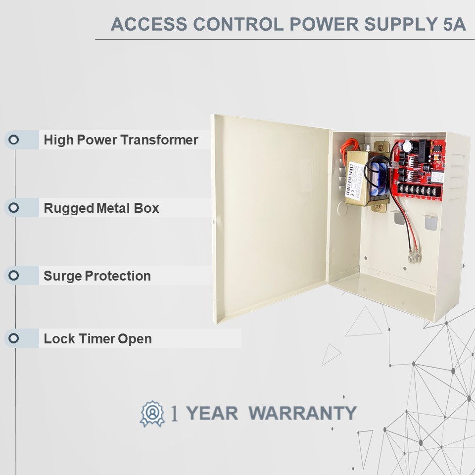 Jual Box Power Supply Access Control Door 12V5A Backup 12v 5A UPS ...