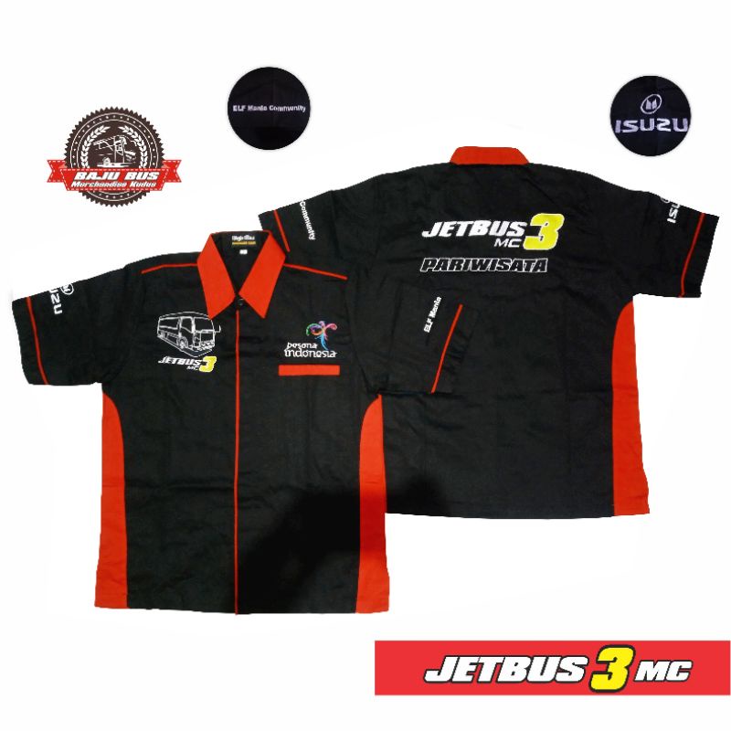Jual Kemeja Elf Jetbus 3 Mc / Baju ElF / Baju Bus | Shopee Indonesia