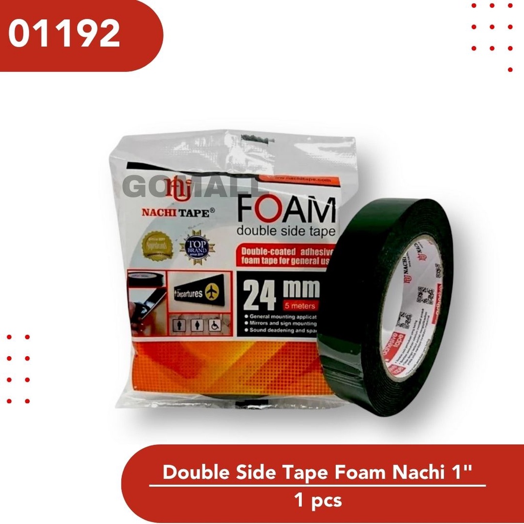 Jual Nachi Double Foam Tape 24mm x 5 meter / Isolasi Bolak Balik 1" x 5M | Shopee Indonesia