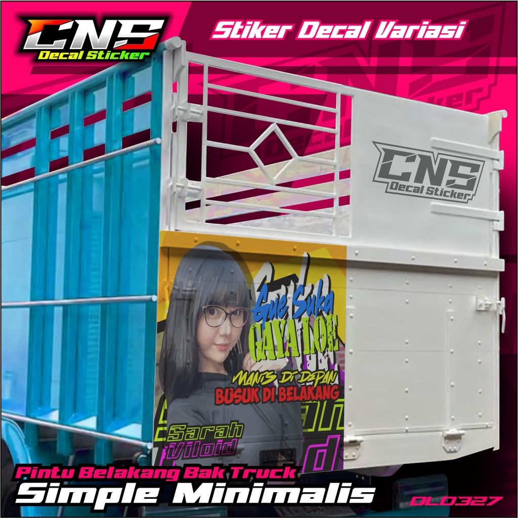 Jual Stiker Variasi Simple Pintu Belakang Bak Truk Bisa Untuk Semua ...
