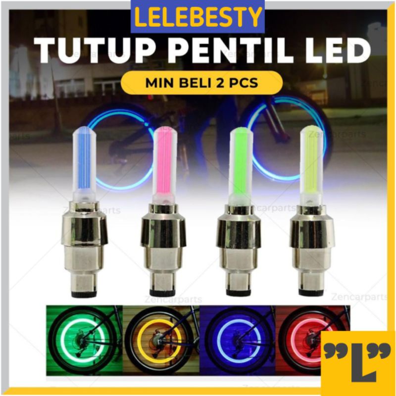 Jual Tutup Pentil Led 1 Biji Lampu Ban / Lampu Hias Roda Sensor Gerak ...