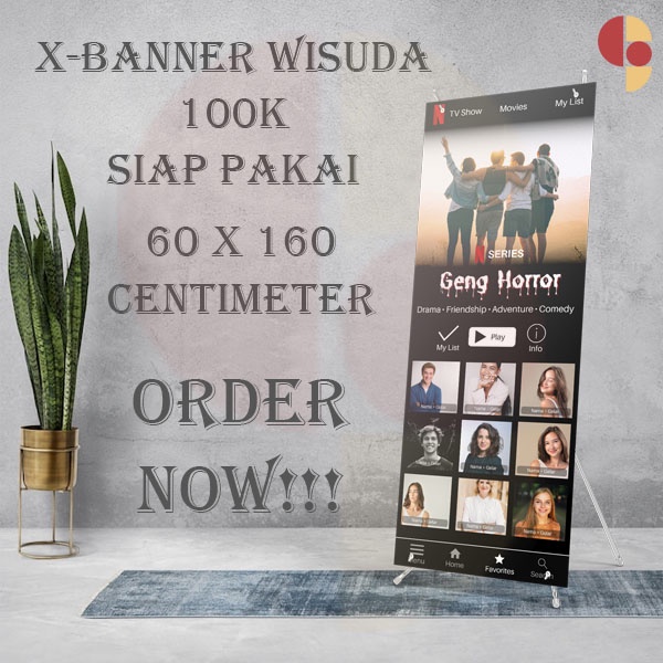 Jual X Banner Custom Banner Wisuda Banner Menu Dagangan Banner Berdiri ...