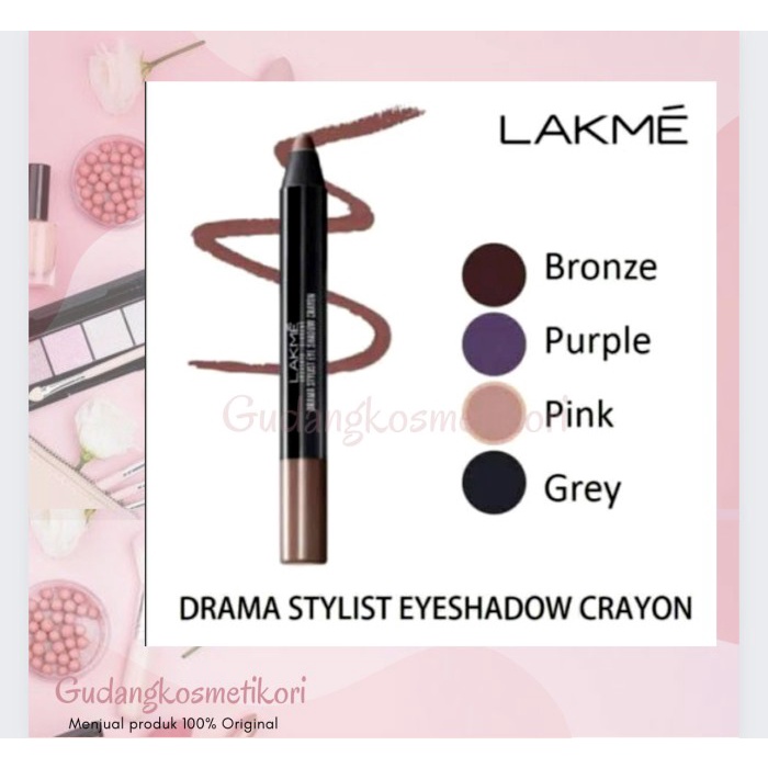Jual Lakme Absolute Drama Stylish Eyeshadow Crayon Original | Shopee ...
