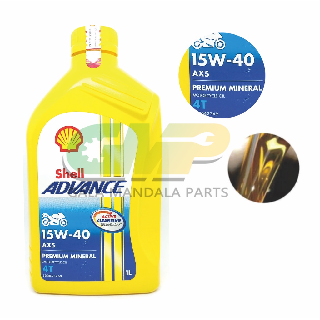 Jual Oli Shell Advance Ax5 Bebek 1Liter 15w40 Oil Mesin Motor 4T 1L ...