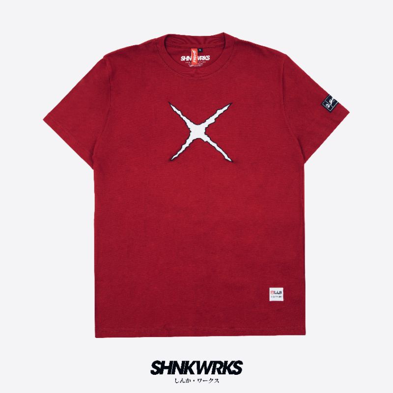 Jual Kaos SHINKA Animanga - Luffy Red Roc Embroidery Maroon | Shopee ...