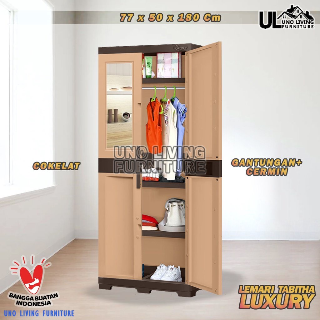 Jual JUMBO! Lemari Pakaian Plastik Jumbo Lemari 4 Susun Tabitha Luxury ...