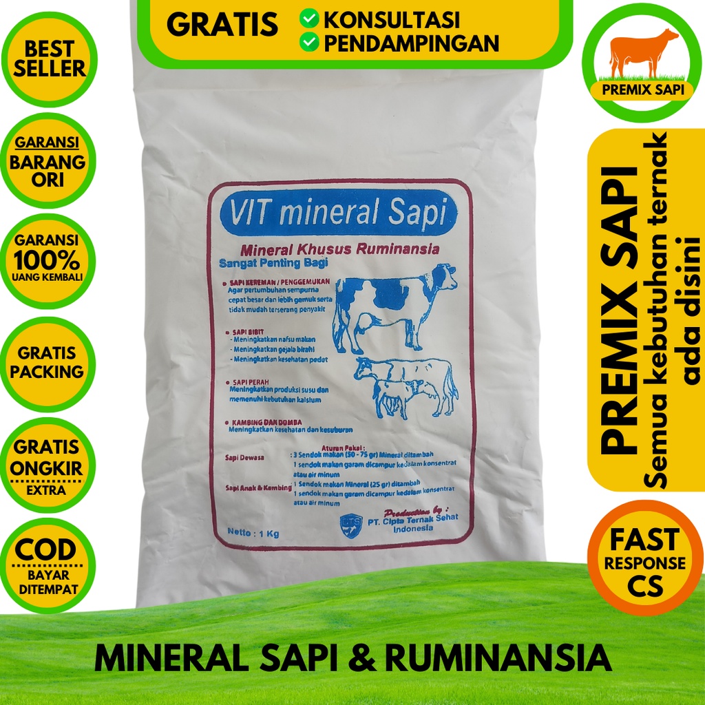 Jual VIT MINERAL SAPI 1kg - Mineral komplit untuk ternak sapi - Mirip ...
