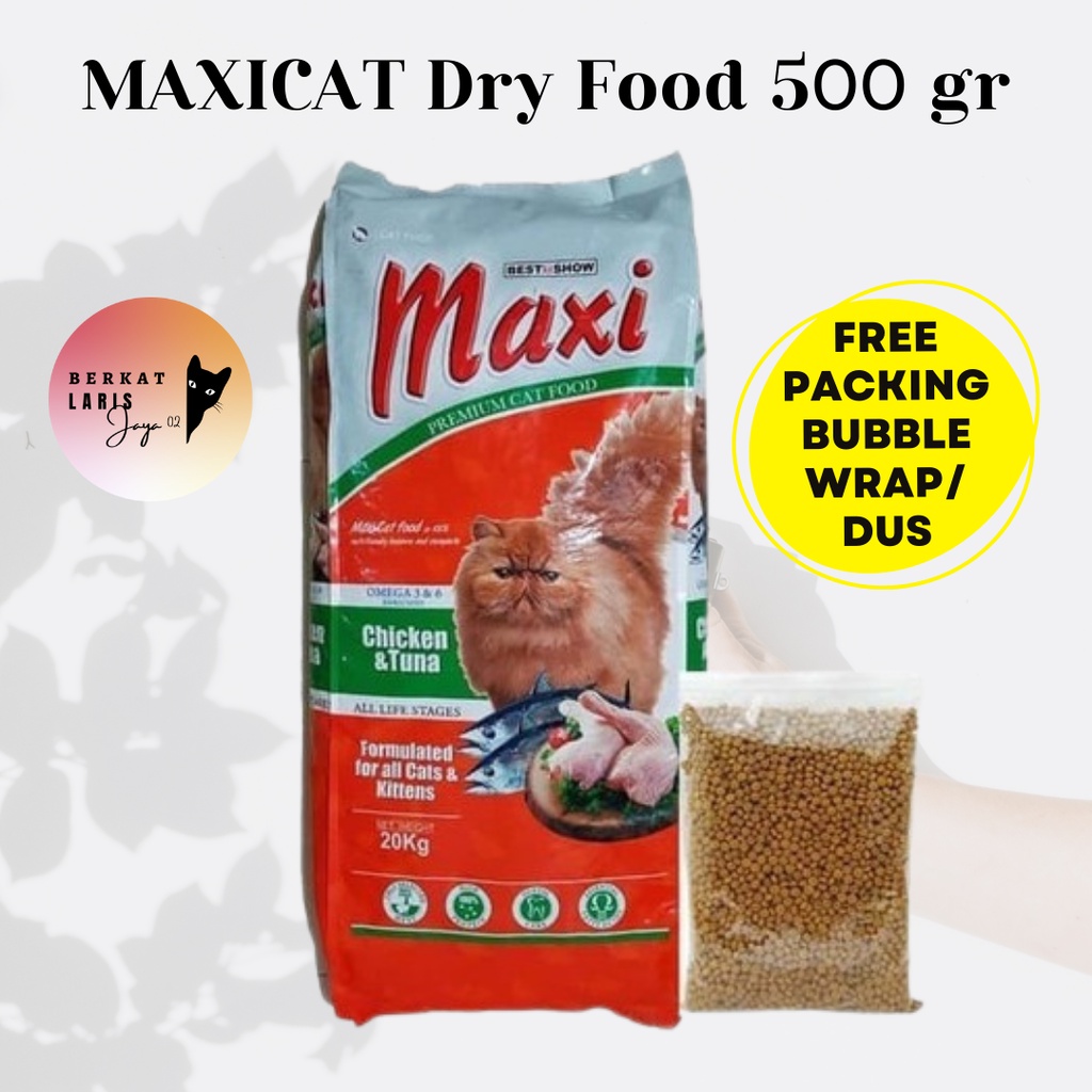 Jual [REPACK 500 GRAM] MAKANAN KERING DRY FOOD KUCING MAXI CAT PREMIUM ...