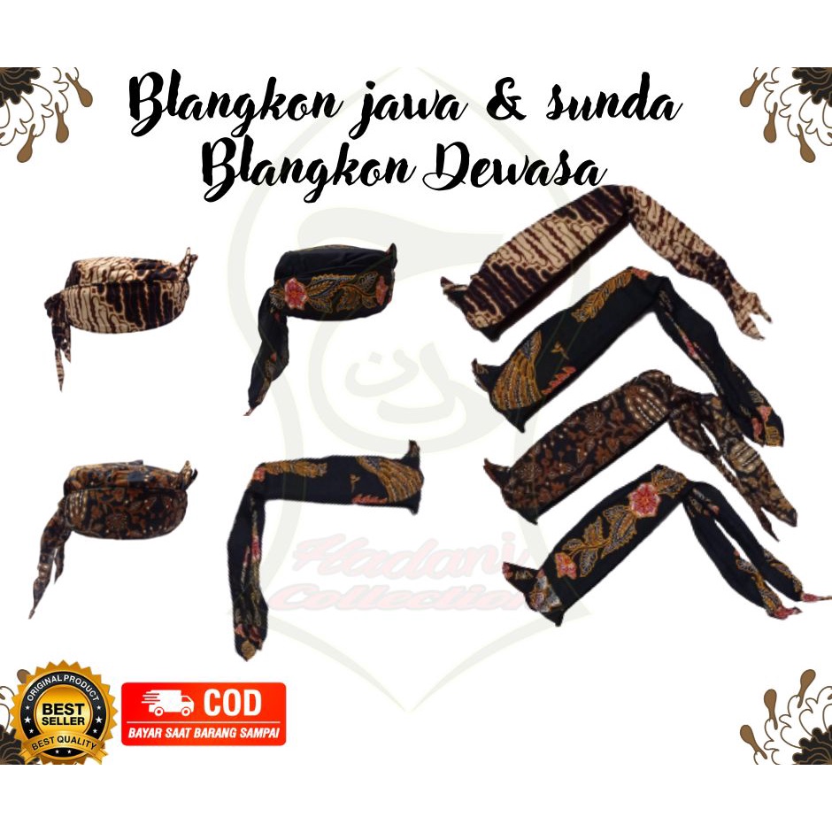 Jual Blangkon iket sunda jawa udeng topi kepala ukuran pria dewasa ...