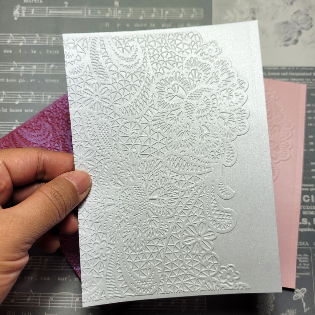 Jual Kertas Emboss Paper - FLOWER LACE (Embossing Paper Folder ...