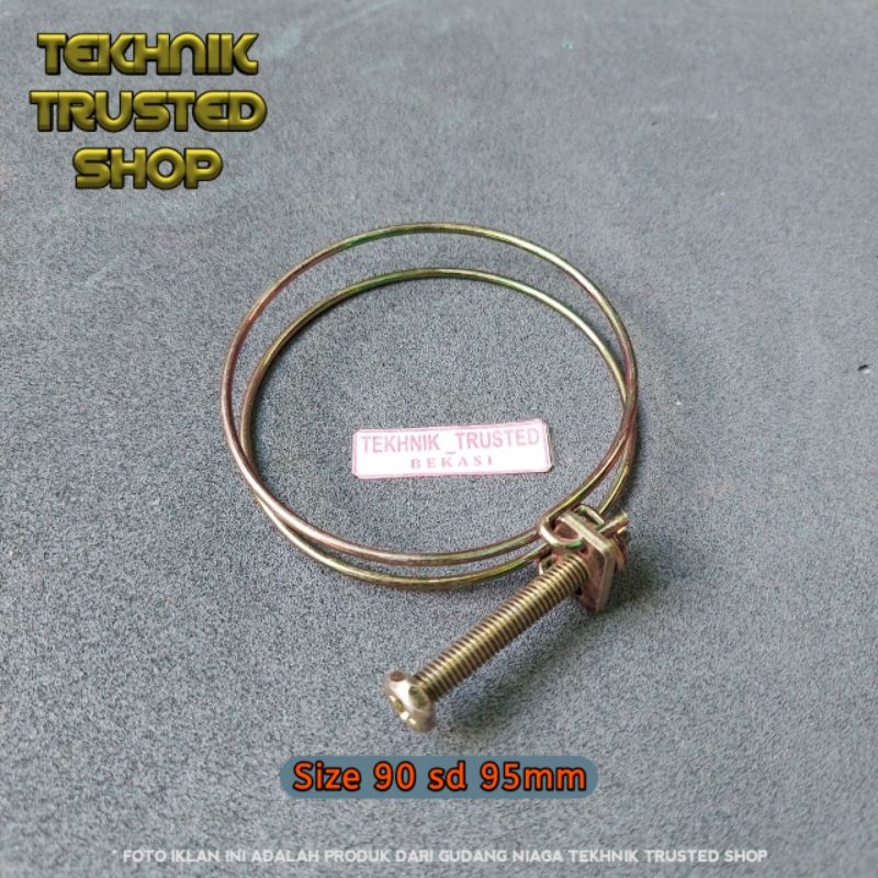 Jual Clamp wire hose besi 3.3/4" ( 90-95mm ) klem kawat selang pipa dll ...