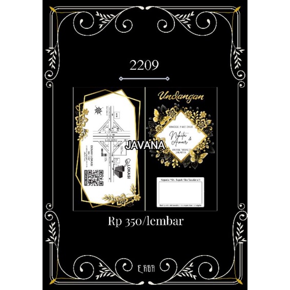 Jual ERBA 2209 UNDANGAN NIKAH MURAH BLANGKO+PLASTIK PER PACK ISI 50 PCS ...