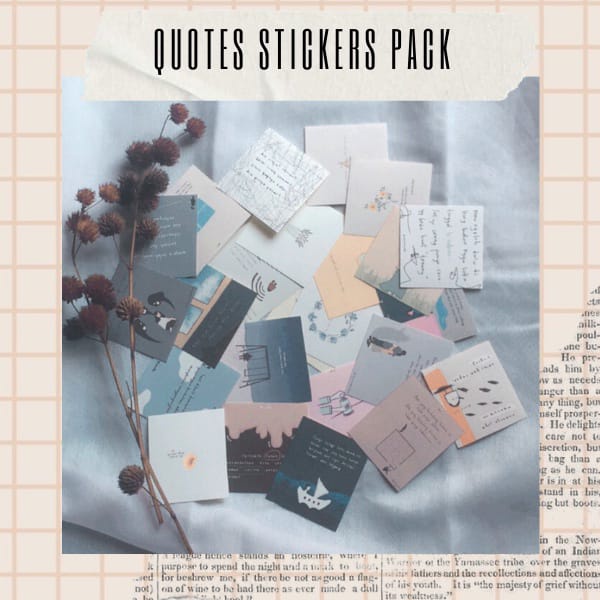 Jual Haru | Quotes stickers pack | Aesthetic stickers | Shopee Indonesia