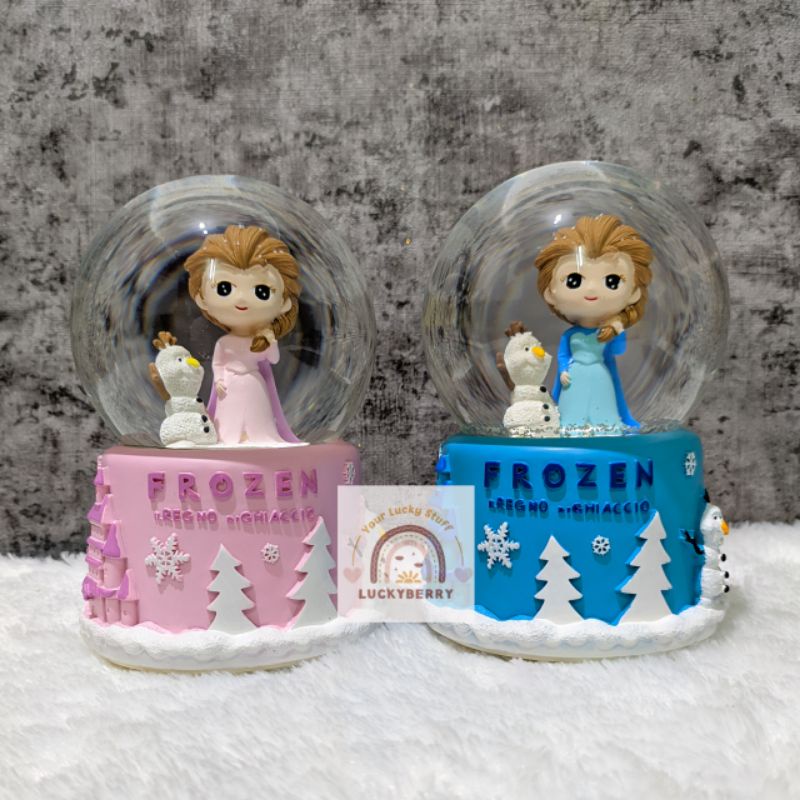 Jual Snowball /Pajangan Bola Kaca Music Box FROZEN Elsa XL(100) Lampu ...