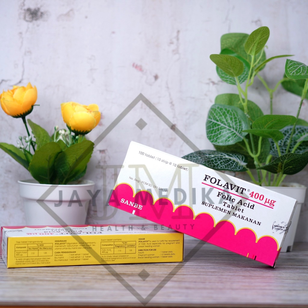 Jual Folavit 400 mg 1 Box Isi 10 Strip / Suplemen Masa Kehamilan ...