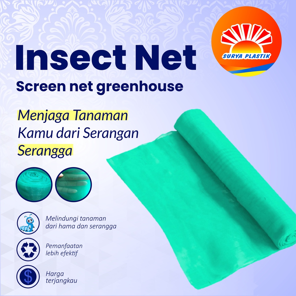 Jual Jaring insect net lebar 1 meter - Jaring serangga greenhouse ...
