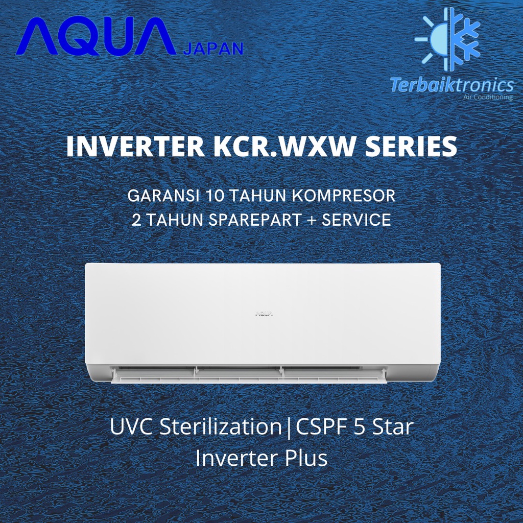 Jual AC Aqua Inverter 1 PK R32 AQAKCR10WXW / AQA KCR10WXW | Shopee ...