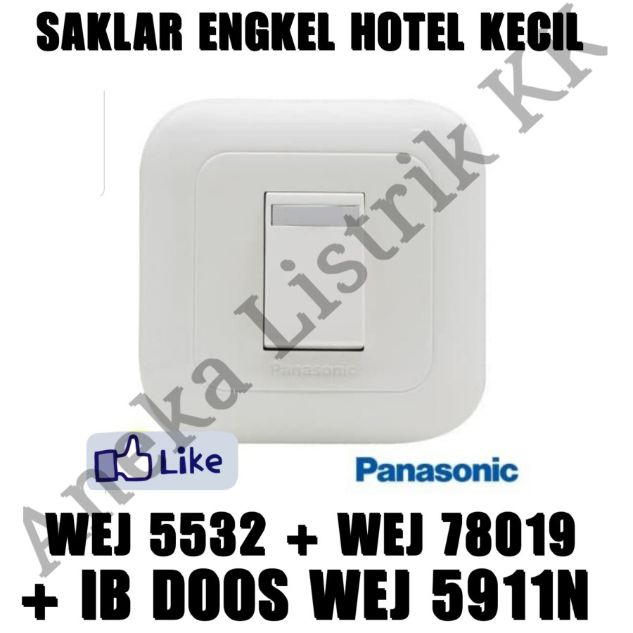 Jual PANASONIC SAKLAR ENGKEL TUNGGAL HOTEL KECIL WEJ78019 WEJ5532 WEJ ...