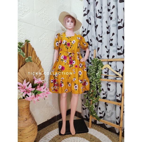 Jual dress dian khas bali full kancing ( busui friendly ) | Shopee ...