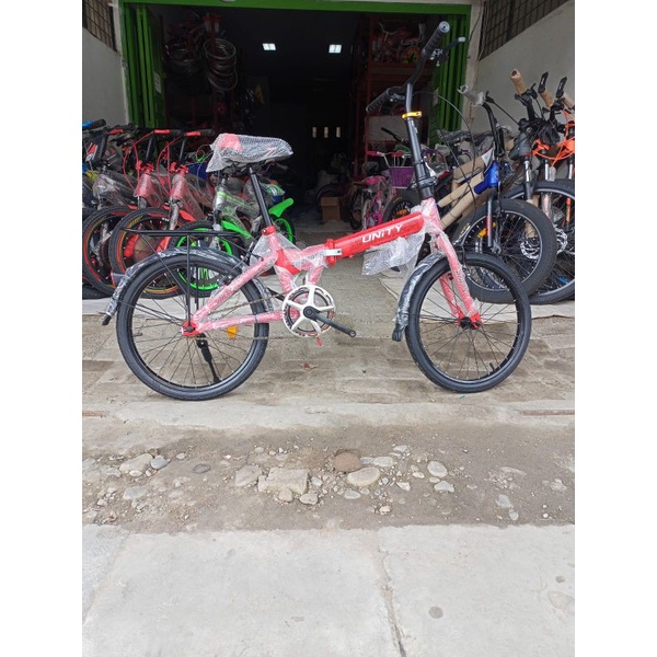 Jual sepeda lipat merk unity thunder 20 inci | Shopee Indonesia