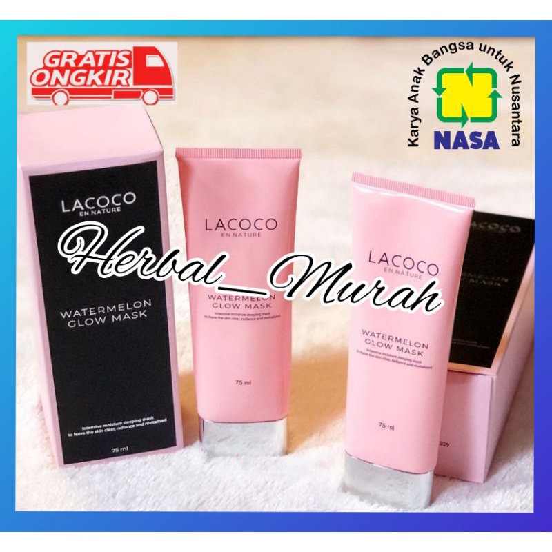 Jual Lacoco watermelon glow mask nasa murah | Shopee Indonesia