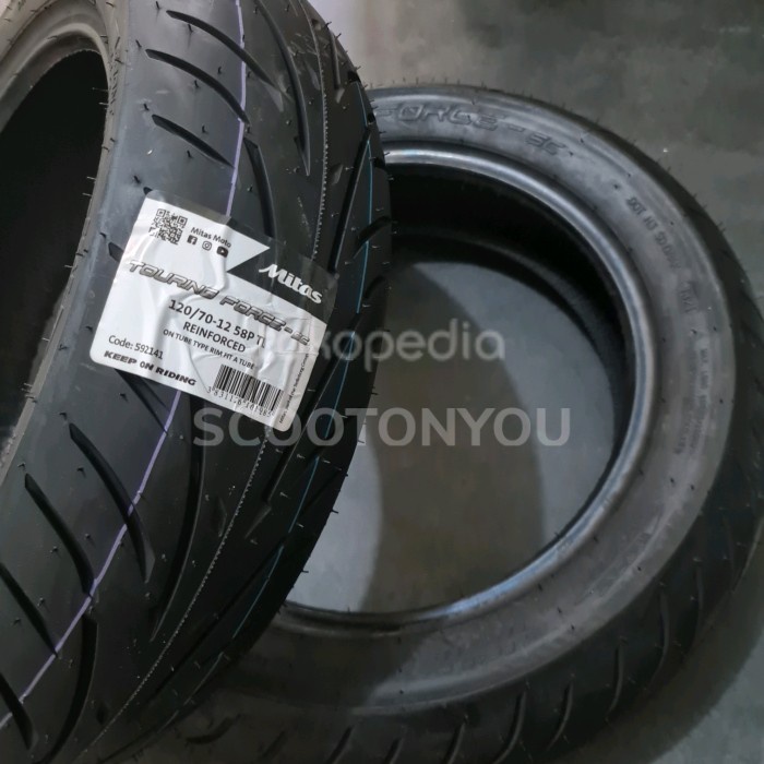 Jual BAN MITAS TOURING FORCE SC 120 70 RING 12 ALL MODERN VESPA ...