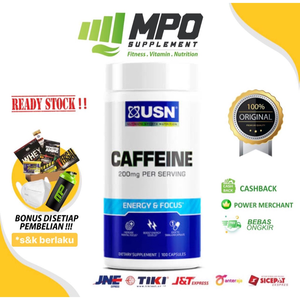 Jual USN Fit Caffeine (100caps) USN Caffeine Cafeine Cafein Kafein ...