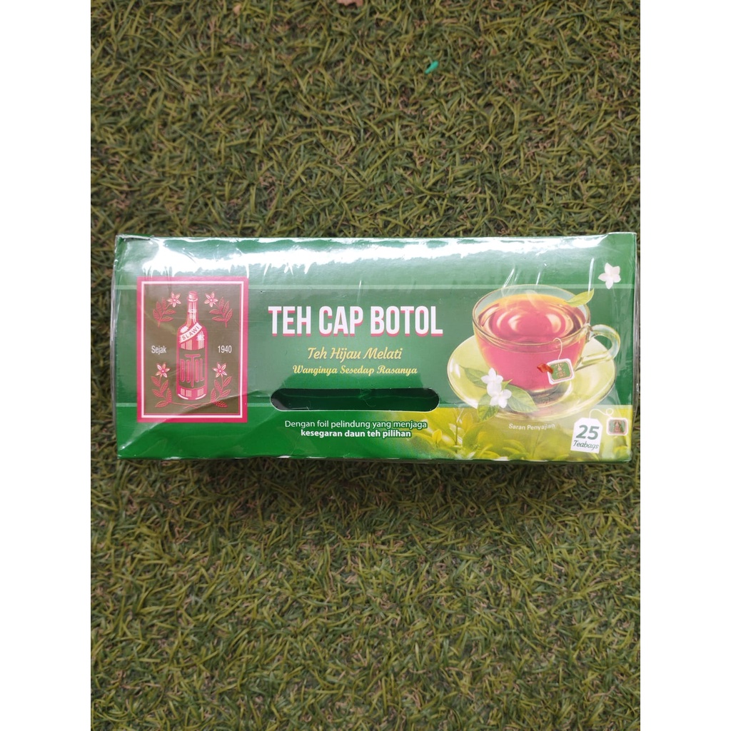 Jual TEH HIJAU CAP BOTOL / TEH HIJAU MELATI ISI 25 PCS | Shopee Indonesia