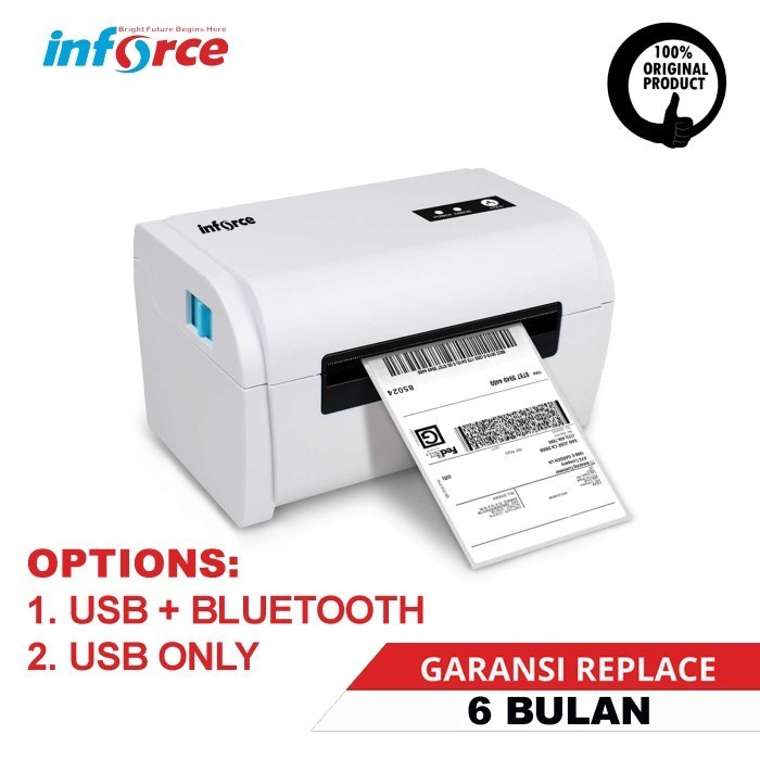 Jual Printer Label Inforce 1808 Barcode Thermal Resi A6 Alamat | Shopee ...
