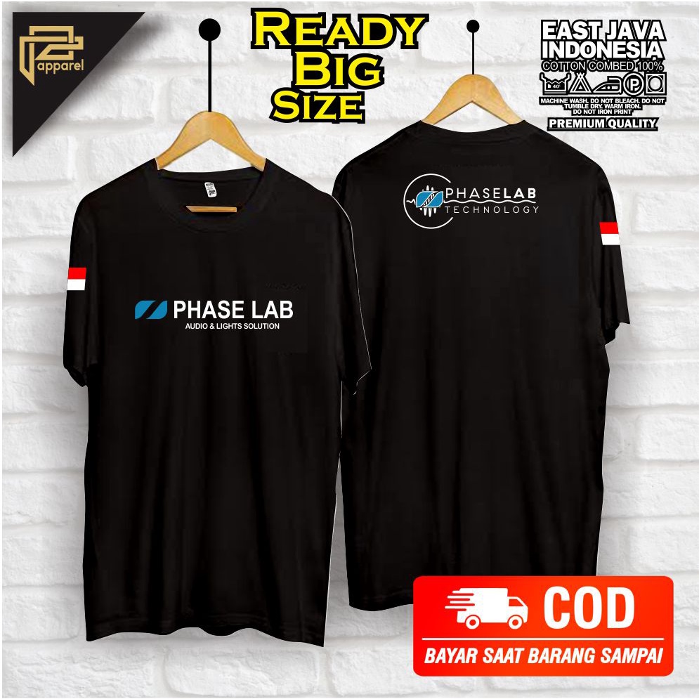 Jual Baju kaos PHASE LAB audio sound system bahan adem big size jumbo ...