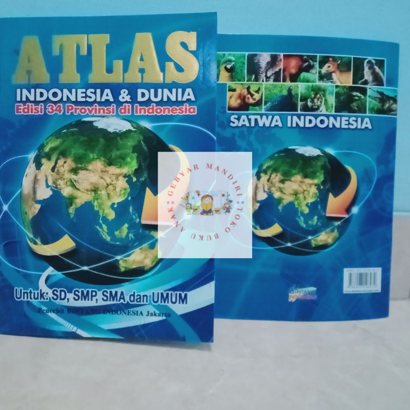 Jual Atlas Indonesia Dan Dunia Edisi 34 Provinsi di Indonesia | Shopee Indonesia