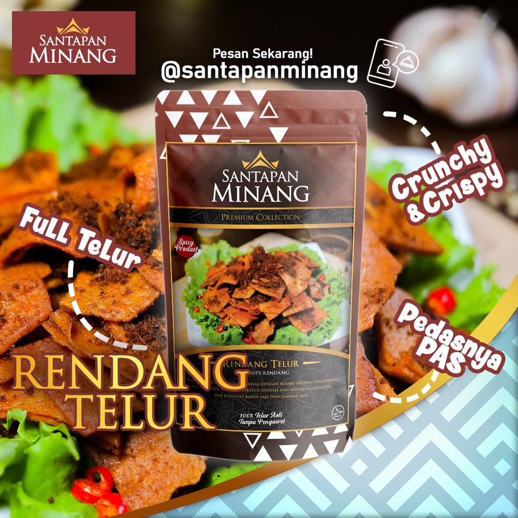 Jual Rendang Telur Kering Santapan Minang Premium | Shopee Indonesia